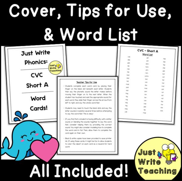 Phonics Word Cards - CVC Short A | Made By Teachers