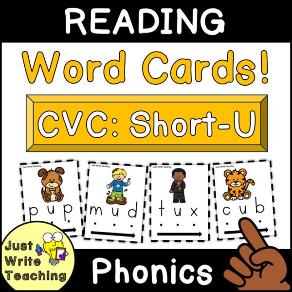 Phonics Word Cards - CVC Short U | Made By Teachers