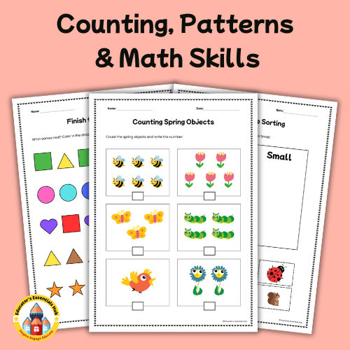 Kindergarten Spring Break Packet Worksheets – Fun & Engaging No-Prep ...