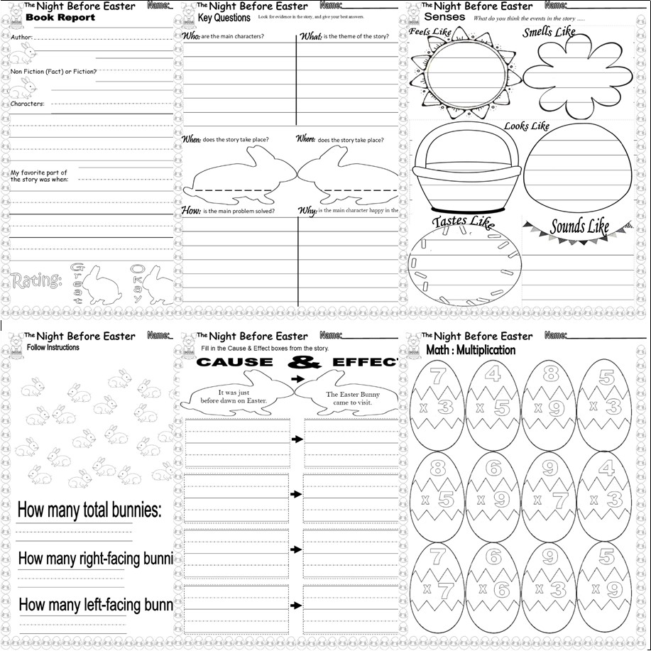 The Night Before Easter Read Aloud Reading Comprehension Book Companion ...
