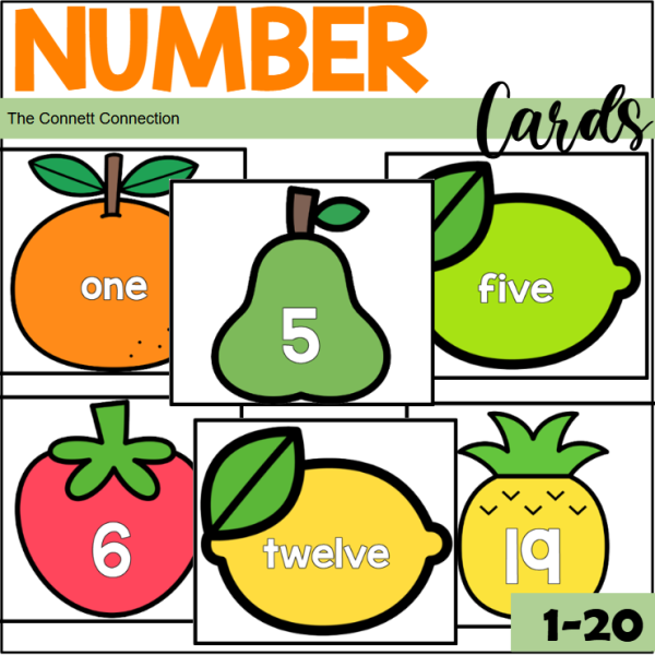 Fruit Alphabet and Number Flash Cards and Puzzles | Made By Teachers