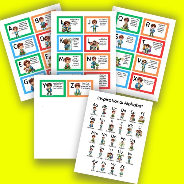 Inspirational Positive Alphabet Cards and Poster Set | Made By Teachers