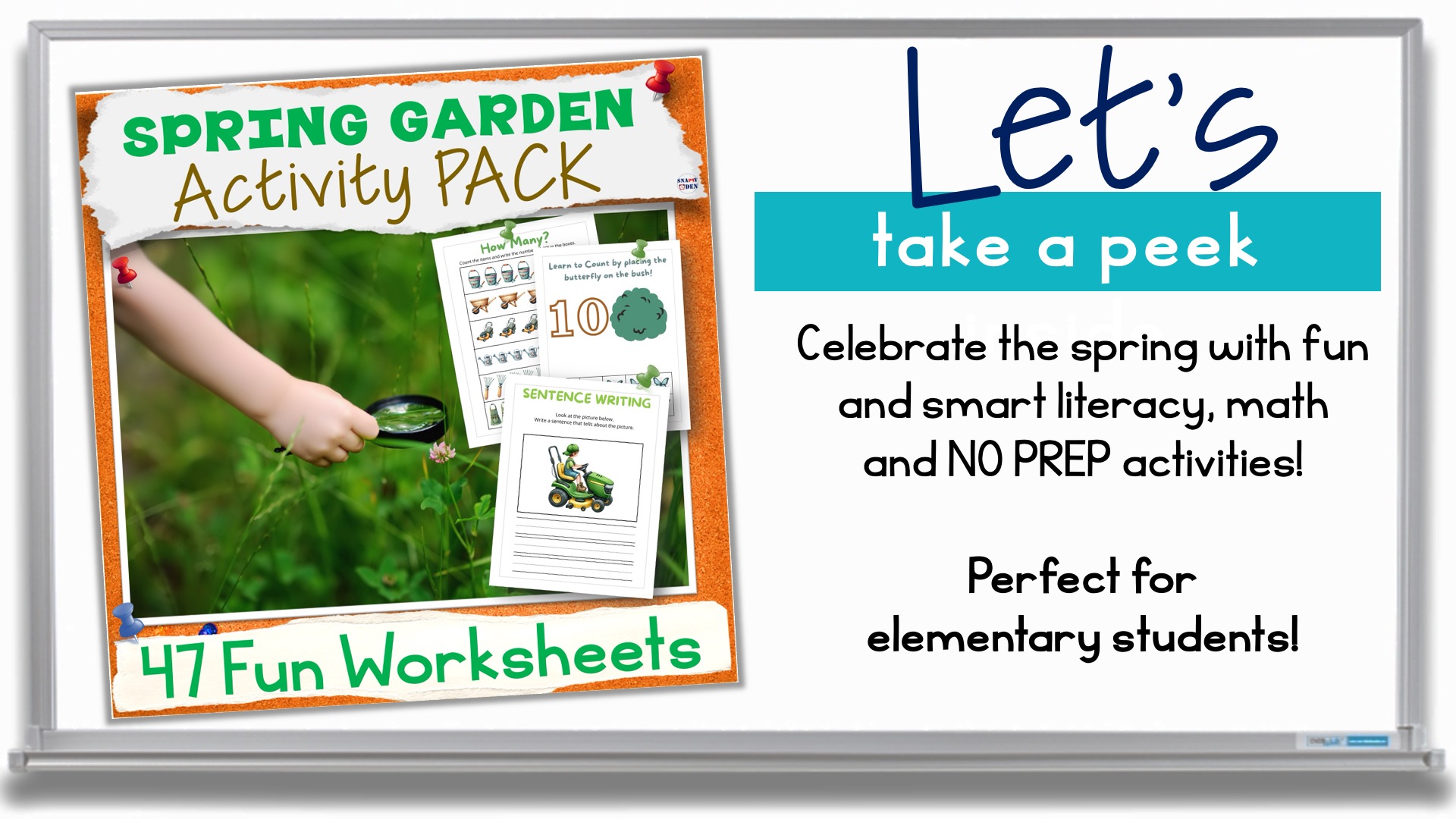Spring Garden Activity Packet Literacy Math Mazes Elementary NO PREP ...
