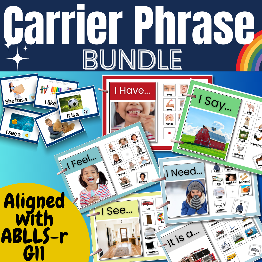 Use Carrier Phrases Bundle Aligned w ABLLS-r G11 Label Using Carrier ...