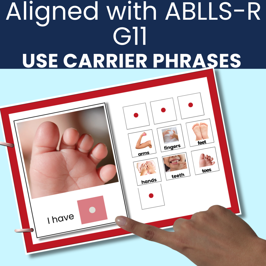 Use Carrier Phrases Adapted Books Bundle Aligned w ABLLS-r G11 - Made ...