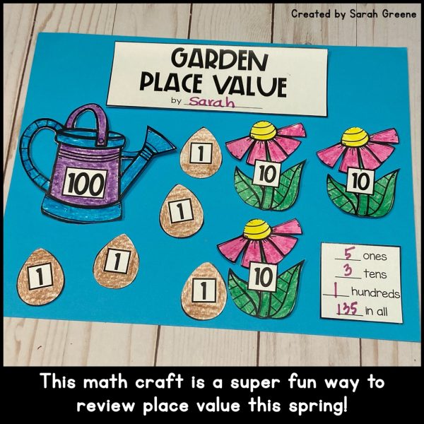 Spring Garden Place Value Math Craft - Made By Teachers