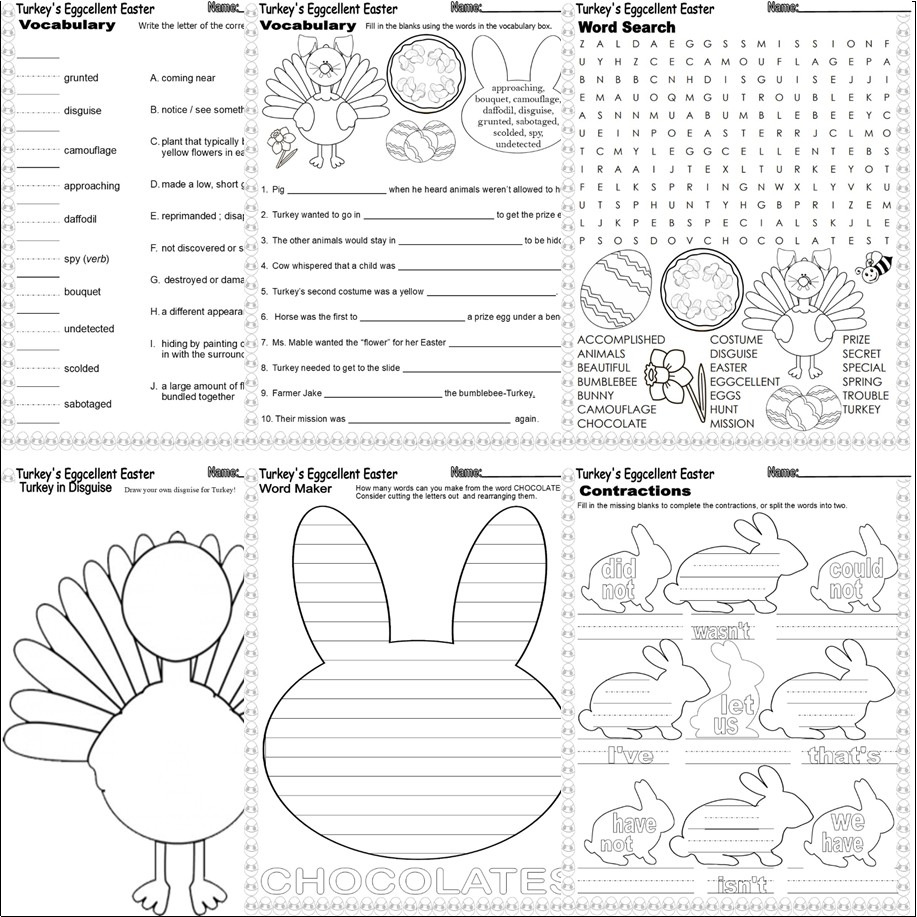 Turkey’s Eggcellent Easter Read Aloud Reading Comprehension Book ...