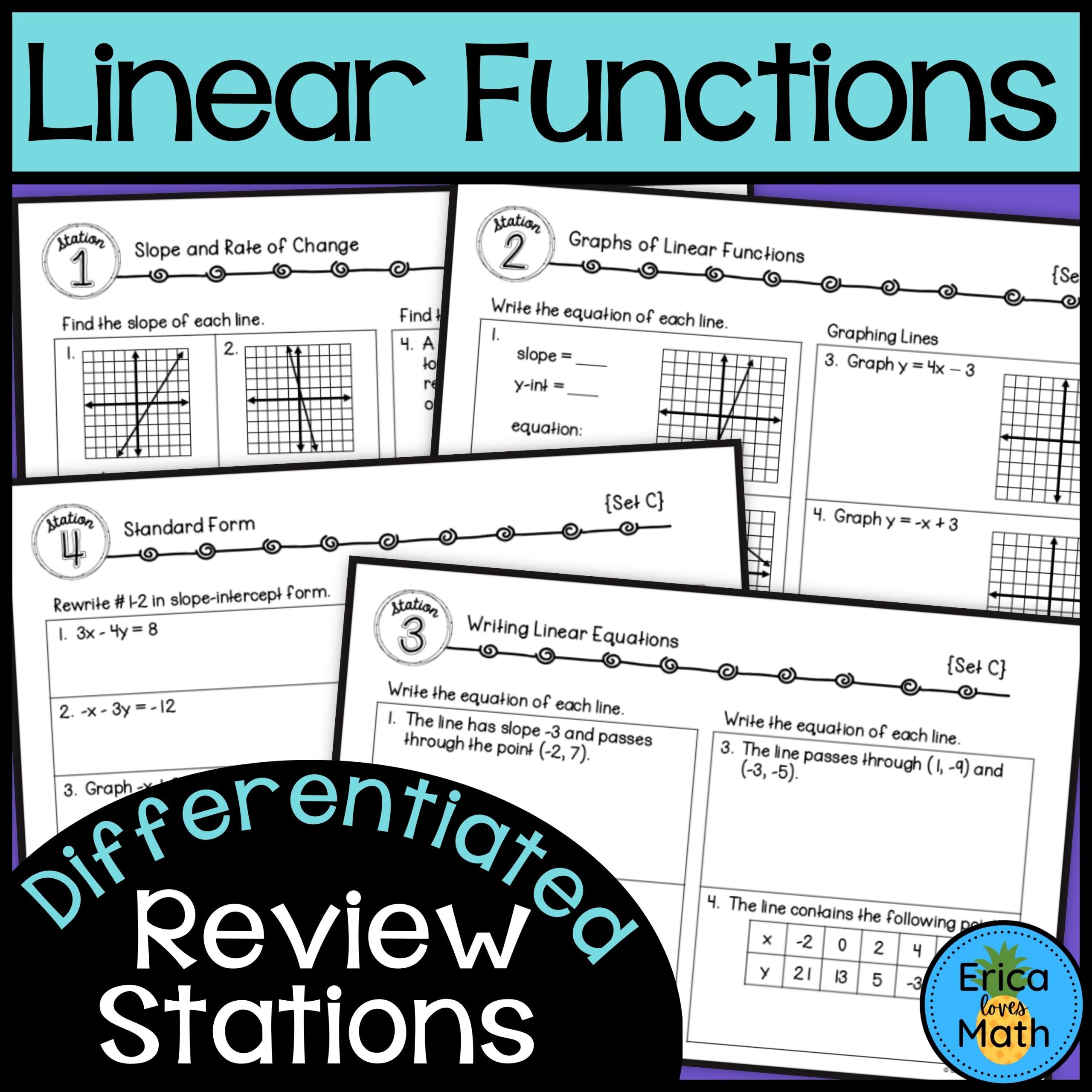 Solving for Y (Write Equations in Slope-Intercept Form) Color by Number ...