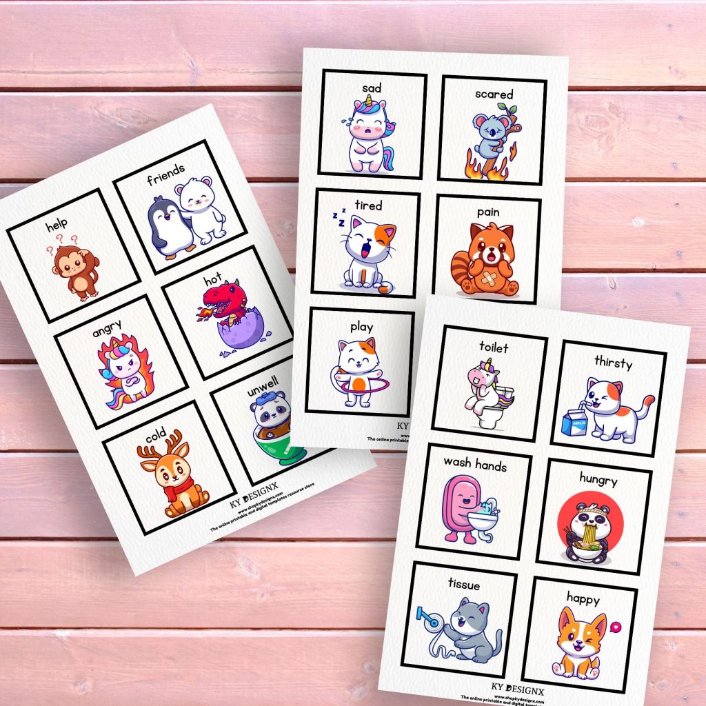 Printable Communication Cards for Young Learners with Selective Mutism ...
