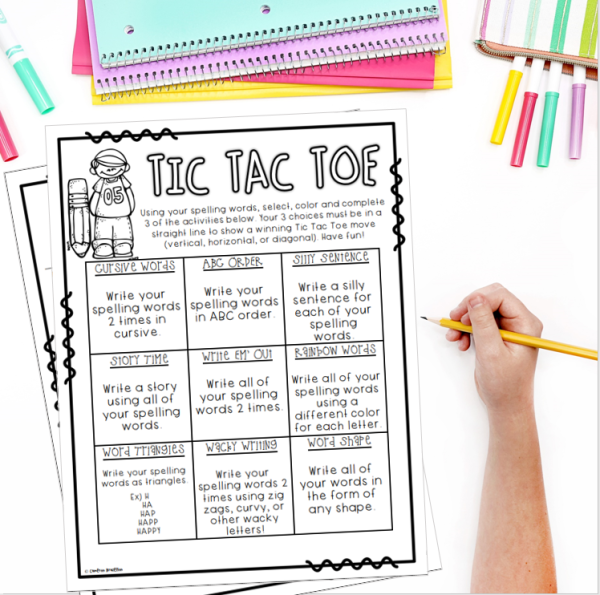 Spelling Word Practice Activities Task Cards Choice Boards Roll and ...