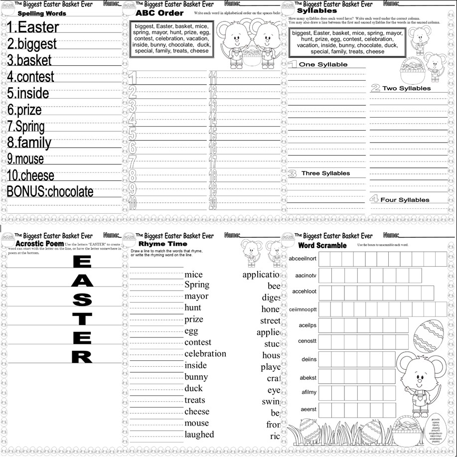 The Biggest Easter Basket Ever Read Aloud Book Companion Reading ...