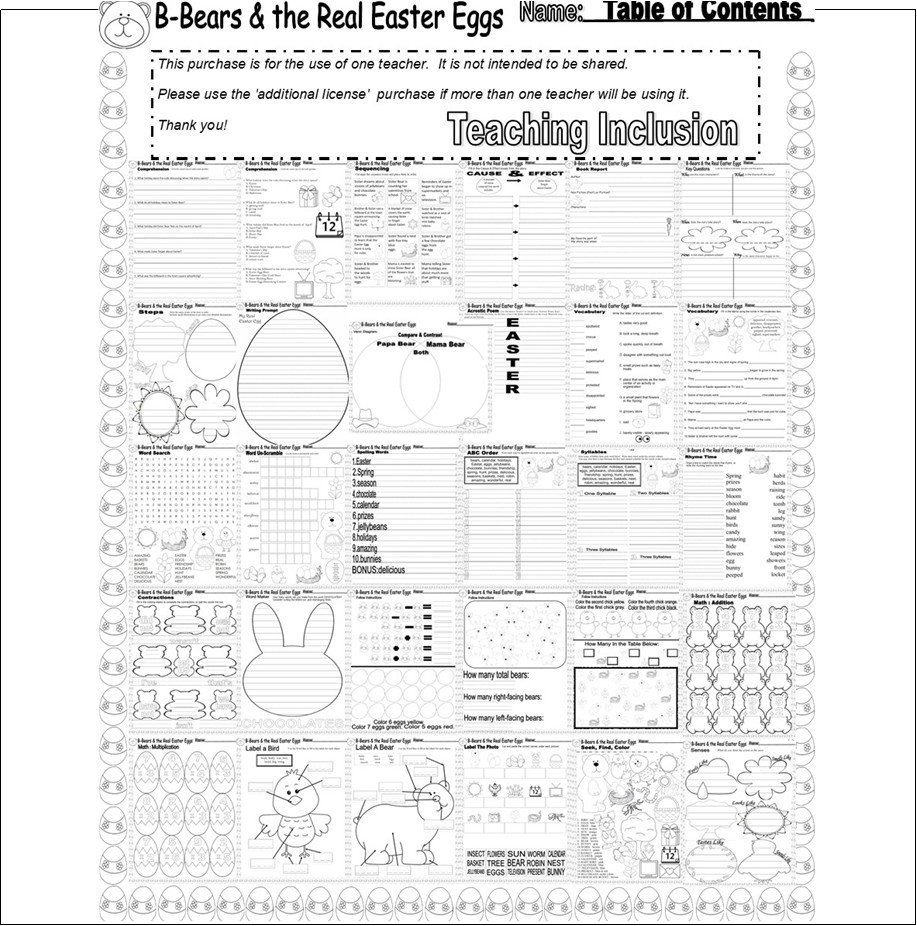 Berenstain Bears Real Easter Eggs Read Aloud Book Study Companion ...