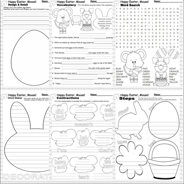 Happy Easter, Mouse Read Aloud Reading Comprehension Book Companion ELA ...