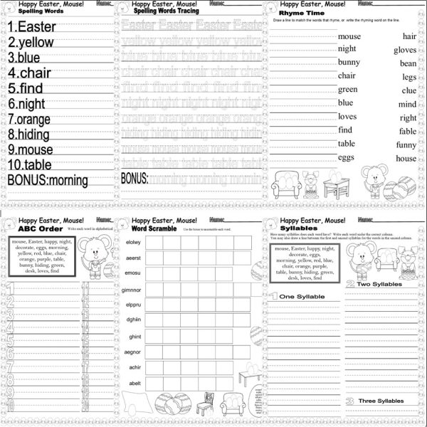 Happy Easter, Mouse Read Aloud Reading Comprehension Book Companion ELA ...