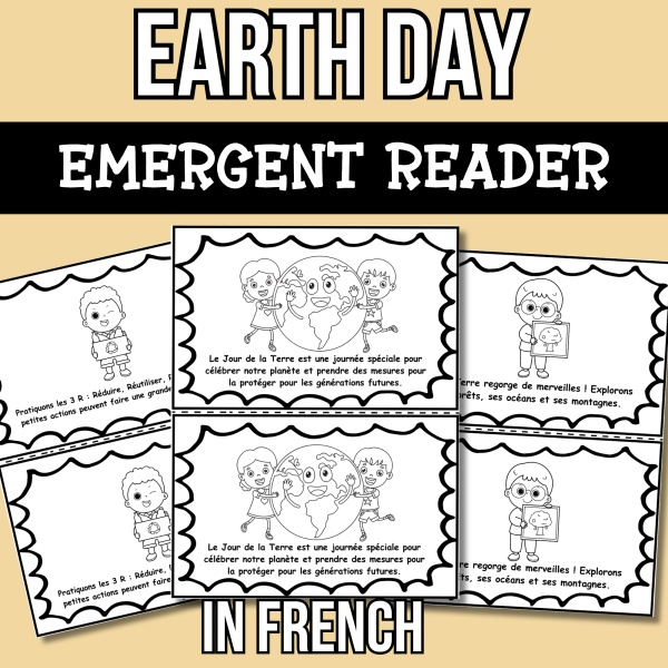 French Earth Day Emergent Reader Mini Book -Earth Day Activities | Made ...