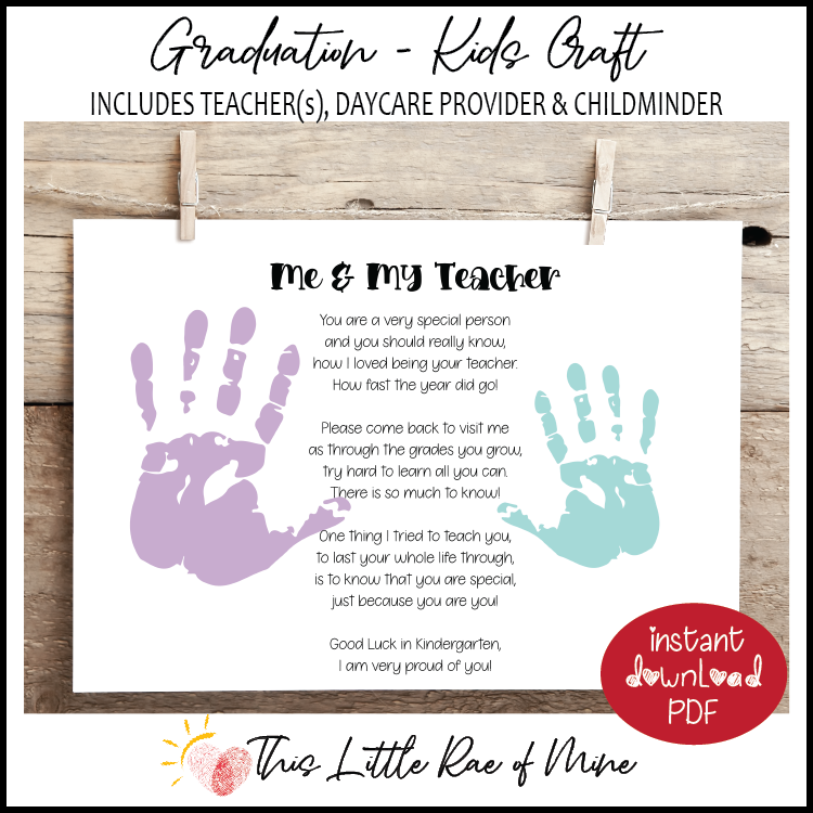 Me & My Teacher - Teachers - Daycare Provider - Childminder - poem ...