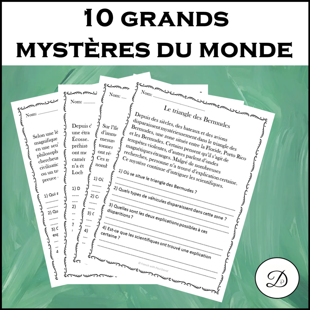 C. de lecture - 10 grands mystères du monde / French Reading ...