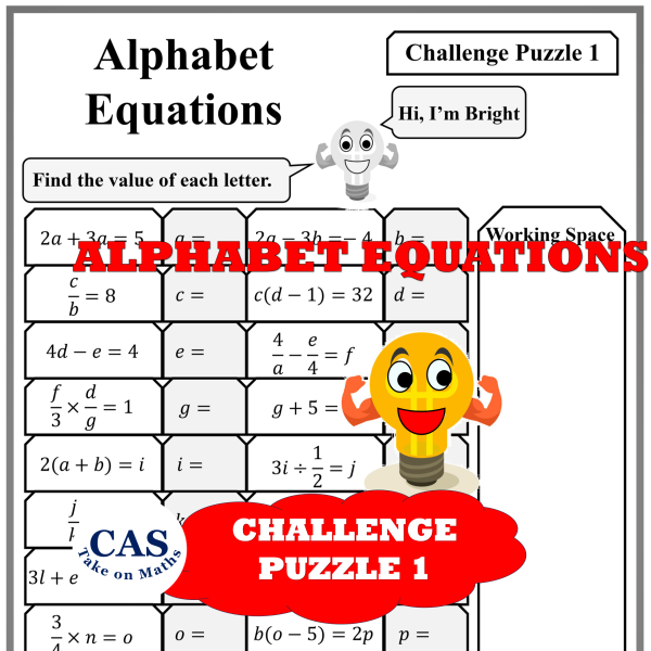 ABC Equations - Algebra Challenge Puzzles | Made By Teachers