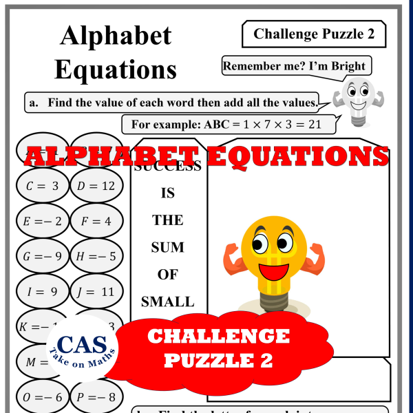 ABC Equations - Algebra Challenge Puzzles | Made By Teachers