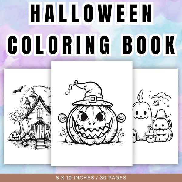 Halloween Coloring Pages Vol.6 / Sheets of Halloween Clipart {Coloring ...