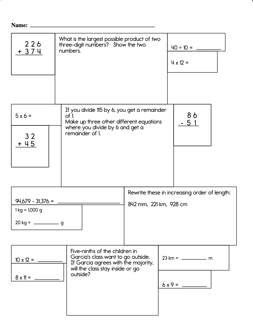 6th Grade Math Mastery: Engaging Worksheets & Real-World Problem ...