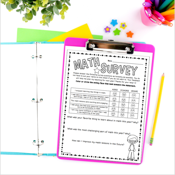 End of the Year Student Surveys Feedback and Reflection Sheets | Made ...