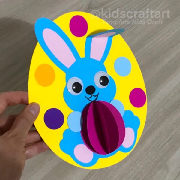 Make an Easter Egg Bunny Rabbit Craft Spring Crafts Decoration Card Art ...