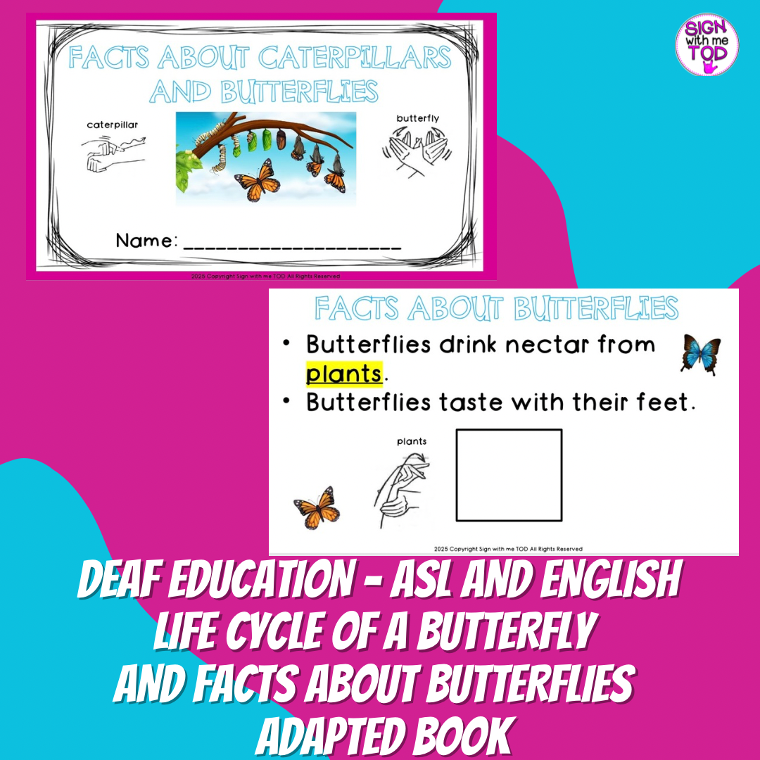 Deaf Education ASL and English Zoo Animals Sight Words Sentence ...