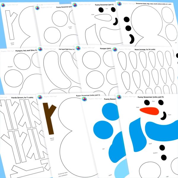Snowman Christmas Winter Craft Bulletin Board Door Crafts Decorations ...