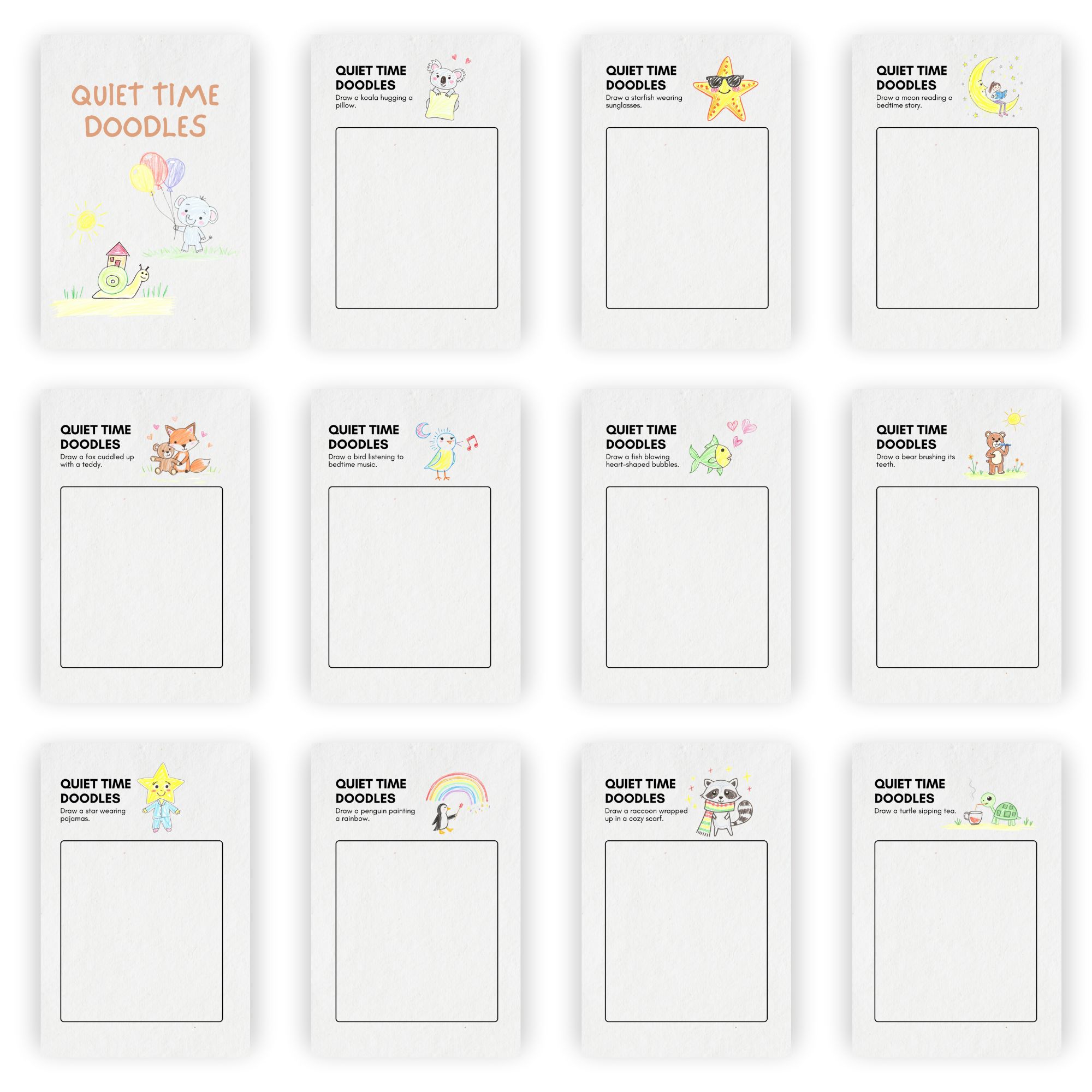 Quiet Time Doodles – Mindful Drawing Prompts for Kids | Made By Teachers