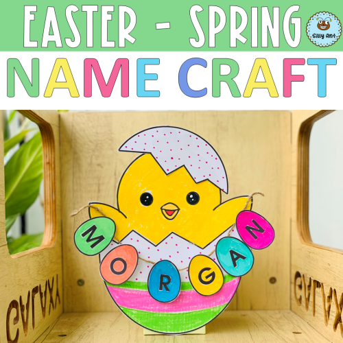 Chick Easter Craft/ Easter Egg Name Craft Activity/ April Spring ...