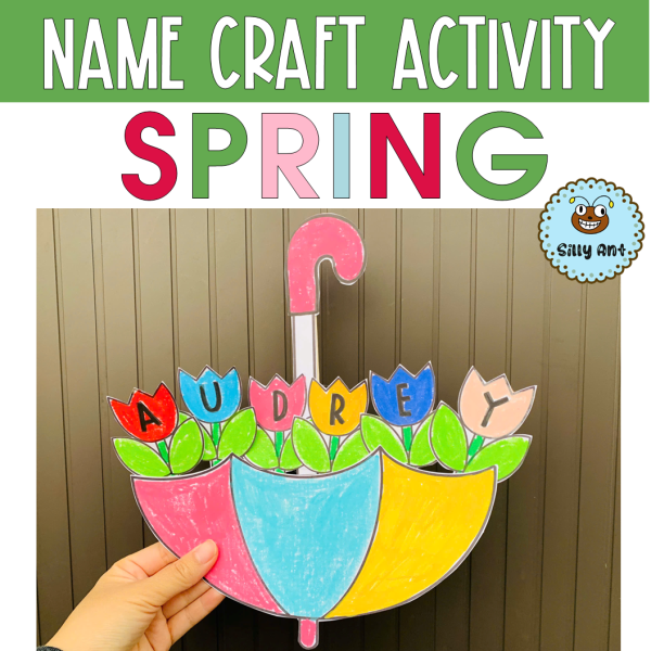 Flower Spring Name Craft Activity/ April Craft Writing Activity/ Spring ...