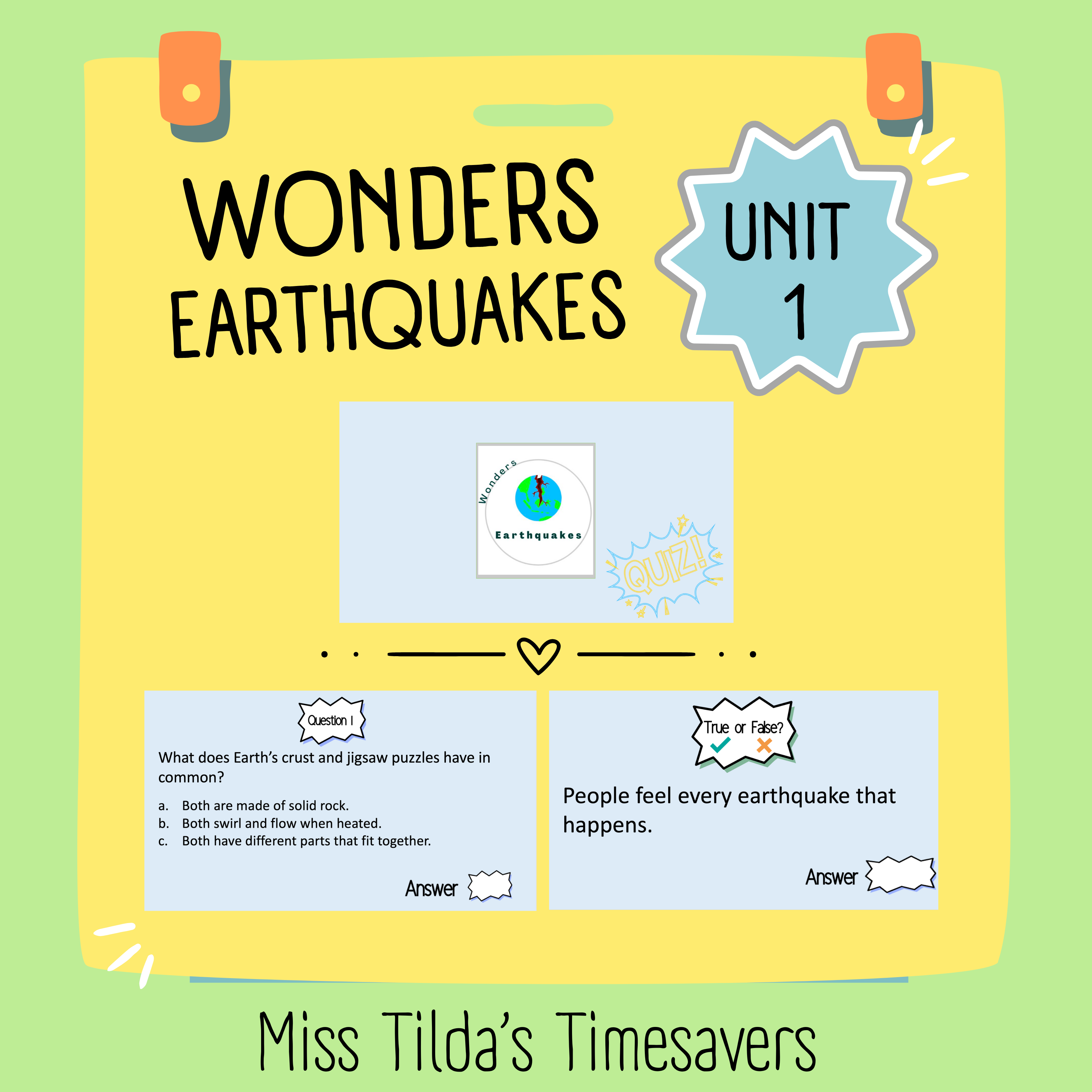 Stage Fright Quiz - Grade 5 Wonders - Made By Teachers