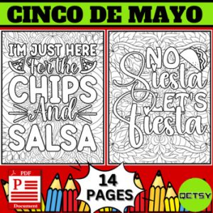 Mindfulness Cinco de Mayo Coloring Sheets | 5th of May Coloring Pages ...
