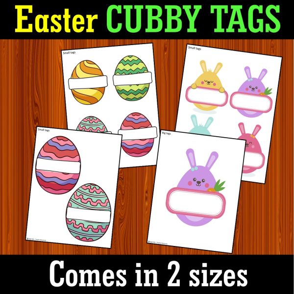 Easter Name Tags | Bunny Egg Cubby Labels | Editable Spring Name Labels ...