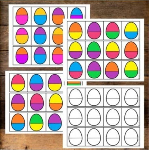 Easter Egg Match Patterns, STEM Fine Motor Activity, Visual ...
