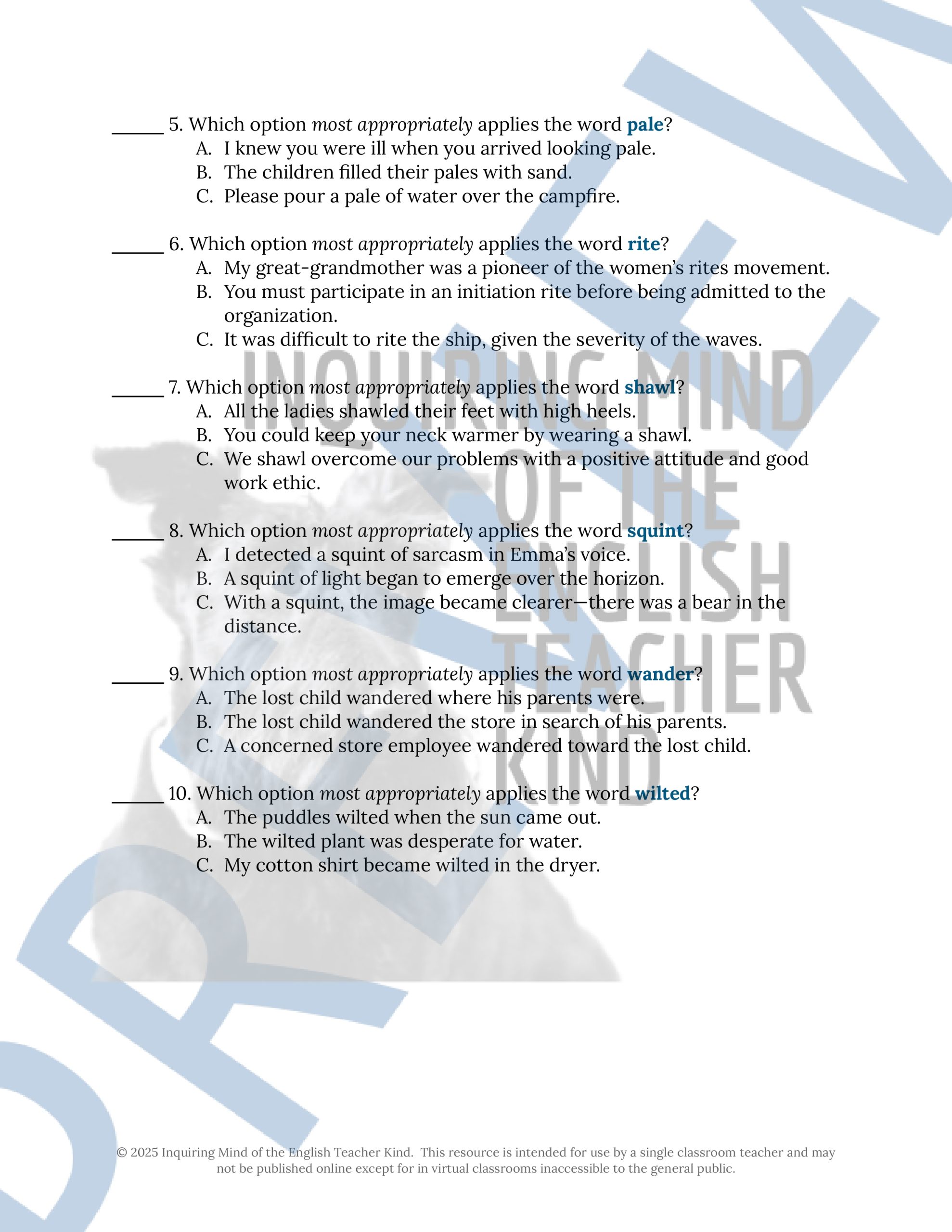 "The Man to Send Rain Clouds" Quiz, Analysis Worksheet, and Vocabulary ...