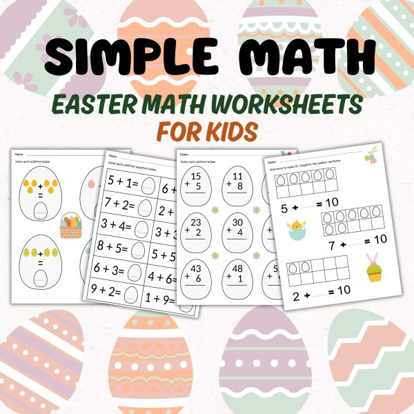 Simple Math Activity For Kids Holiday Spring Math Activity Worksheets ...