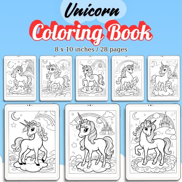 Unicorn Coloring Pages / Sheets of Unicorn {Coloring Book} | Made By ...