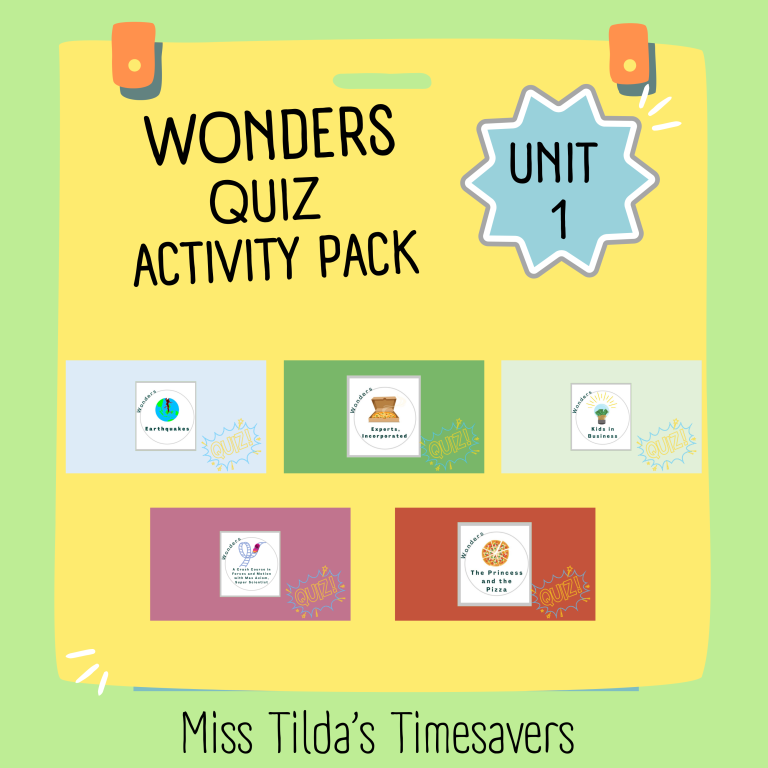 Grade 4 Wonders Unit 1 PowerPoint Assessment Pack - Made By Teachers