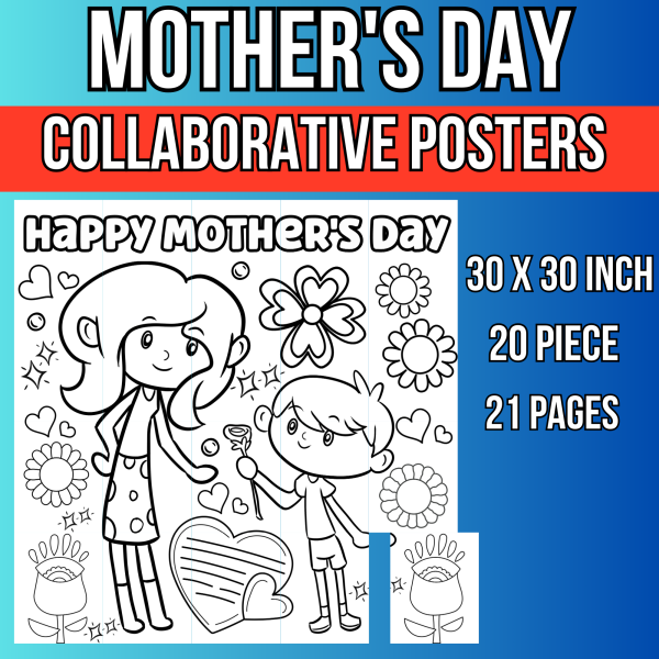 Mother's Day Collaborative Posters Art Coloring Pages Mother's Day ...