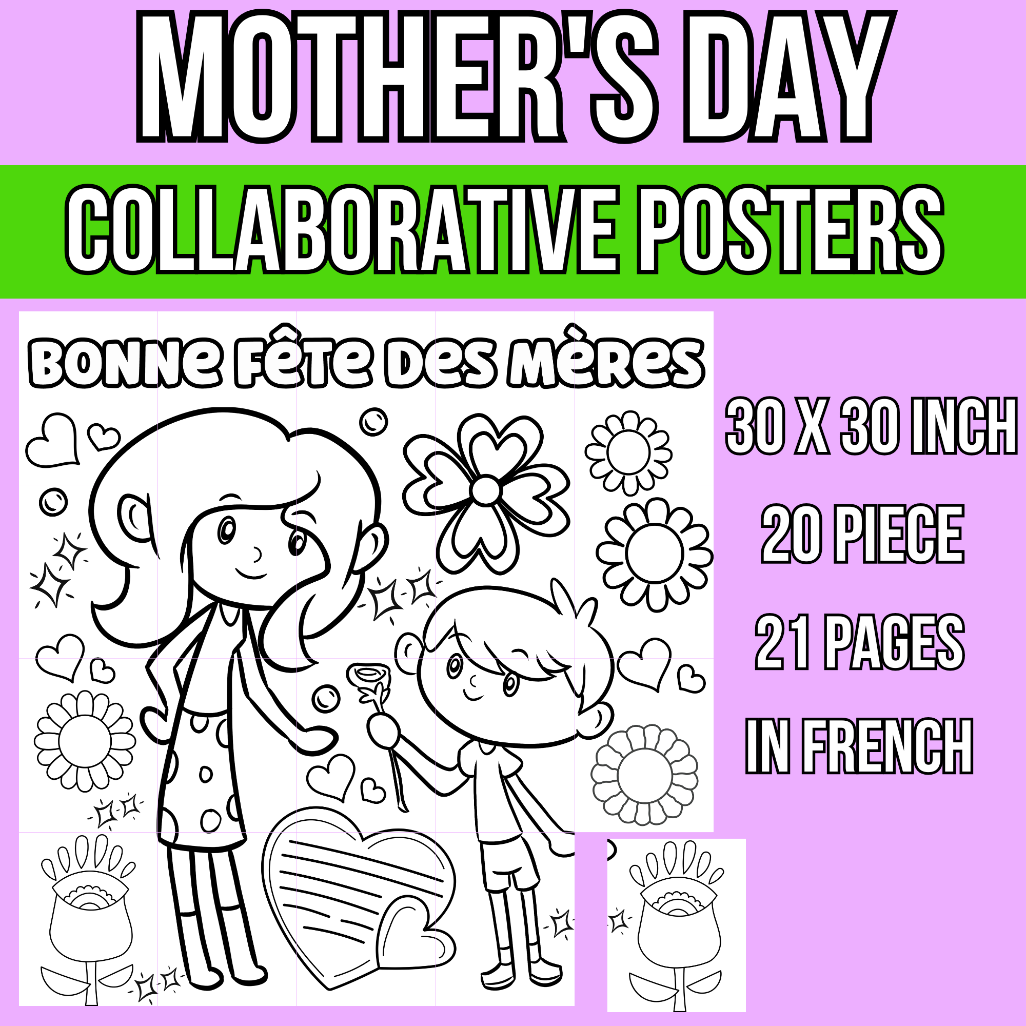 French Teacher Appreciation Collaborative Posters Art Coloring Pages ...