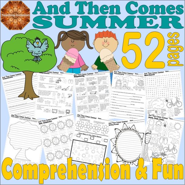 And Then Comes Summer Read Aloud Book Companion Reading Comprehension ...