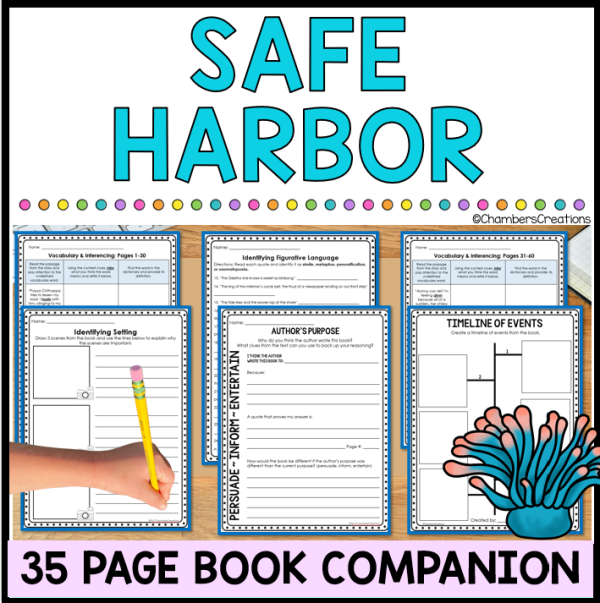 Safe Harbor Novel Study Padma Venkatraman Book Activities Vocabulary ...