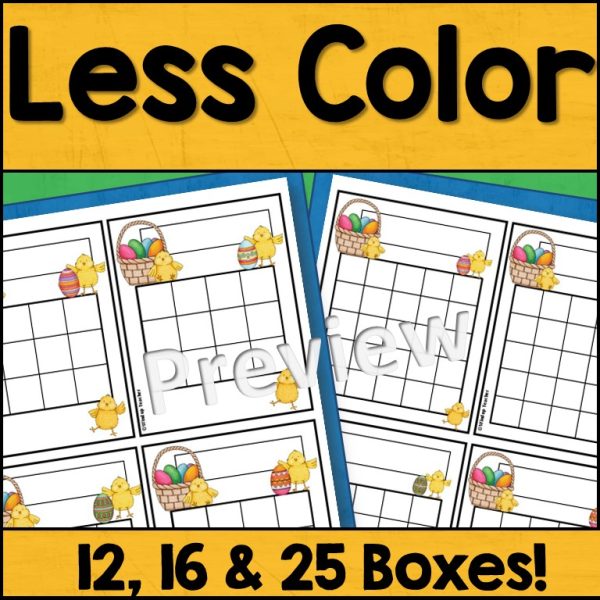 Easter Chick Sticker Reward Charts for Spring - 12 16 25 Boxes, Color ...