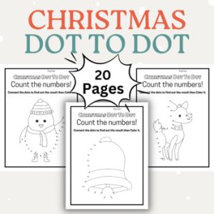 Dot to Dot Connect the Dots – Christmas & Winter Fun – 20 Printable ...