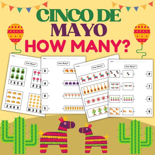 Cinco de Mayo How many? Math Worksheets Activity For Kids Mexican ...
