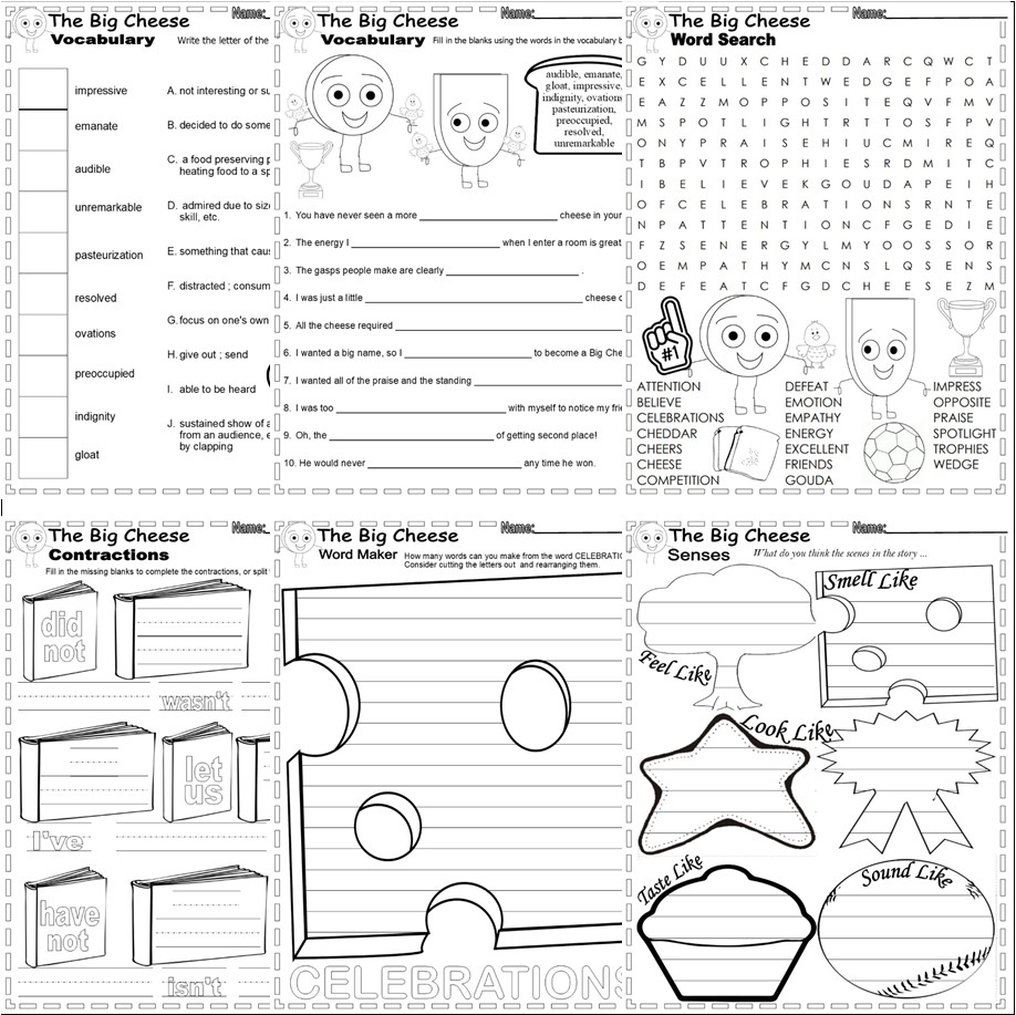 The Big Cheese Read Aloud Book Study Companion Reading Comprehension ...