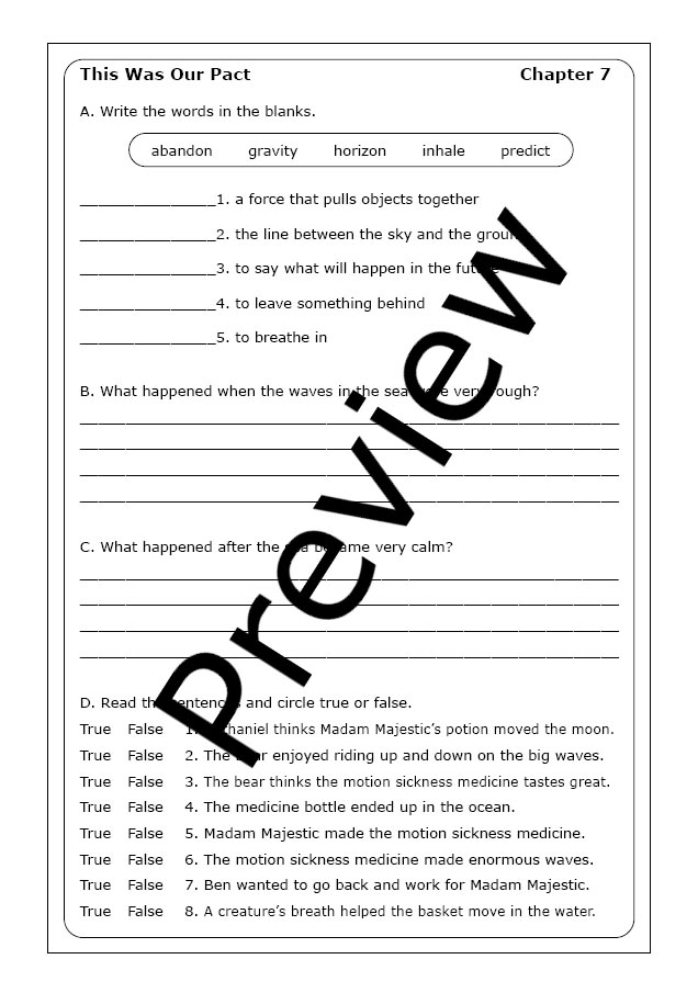 Ryan Andrews "This Was Our Pact" worksheets | Made By Teachers