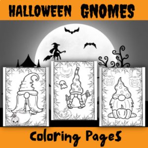 Halloween Gnomes Coloring Pages – 25 Cute & Spooky Printable Sheets for ...